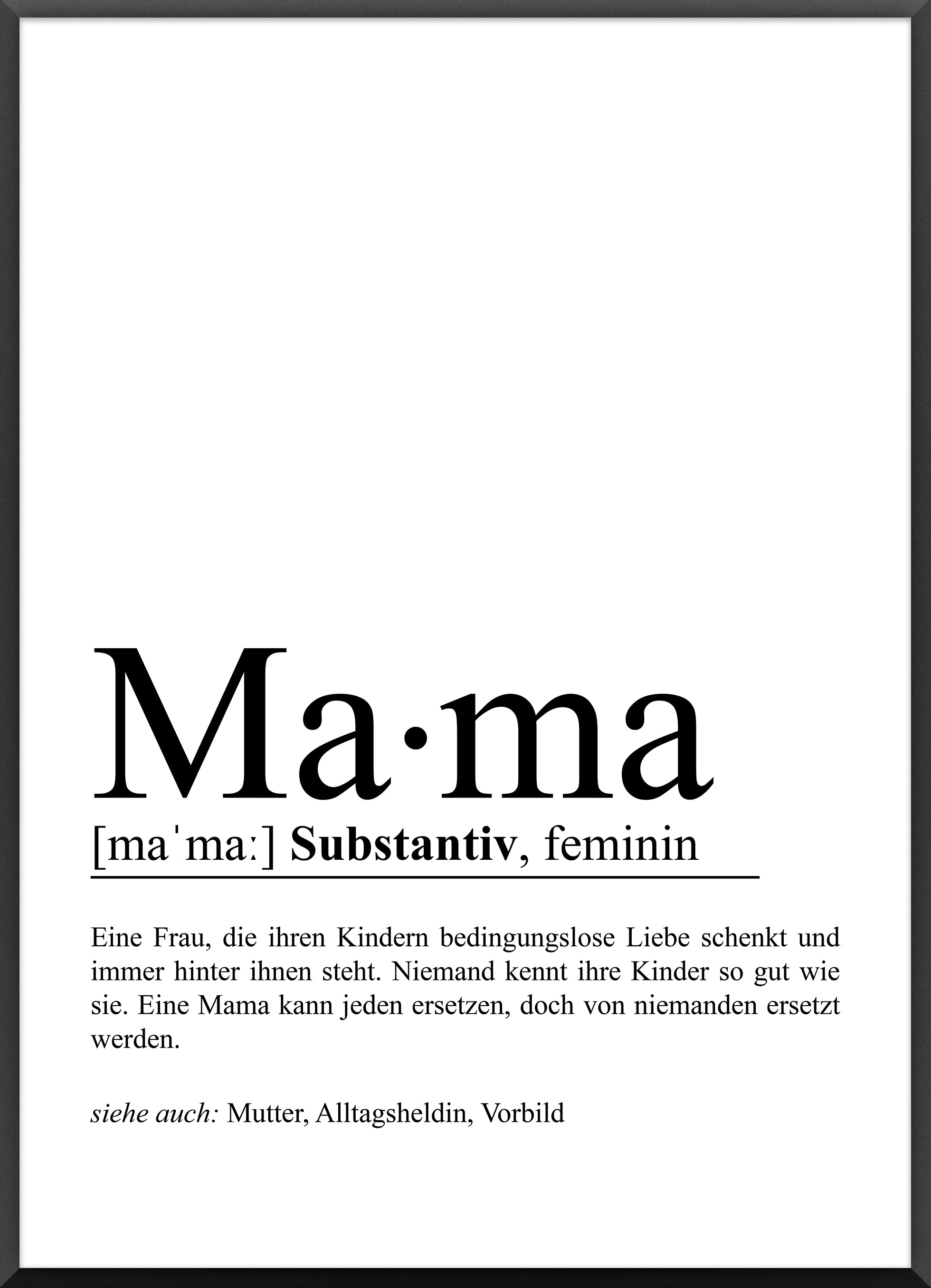"Mama" Poster | das perfekte Geschenk für Mama – Posterpracht